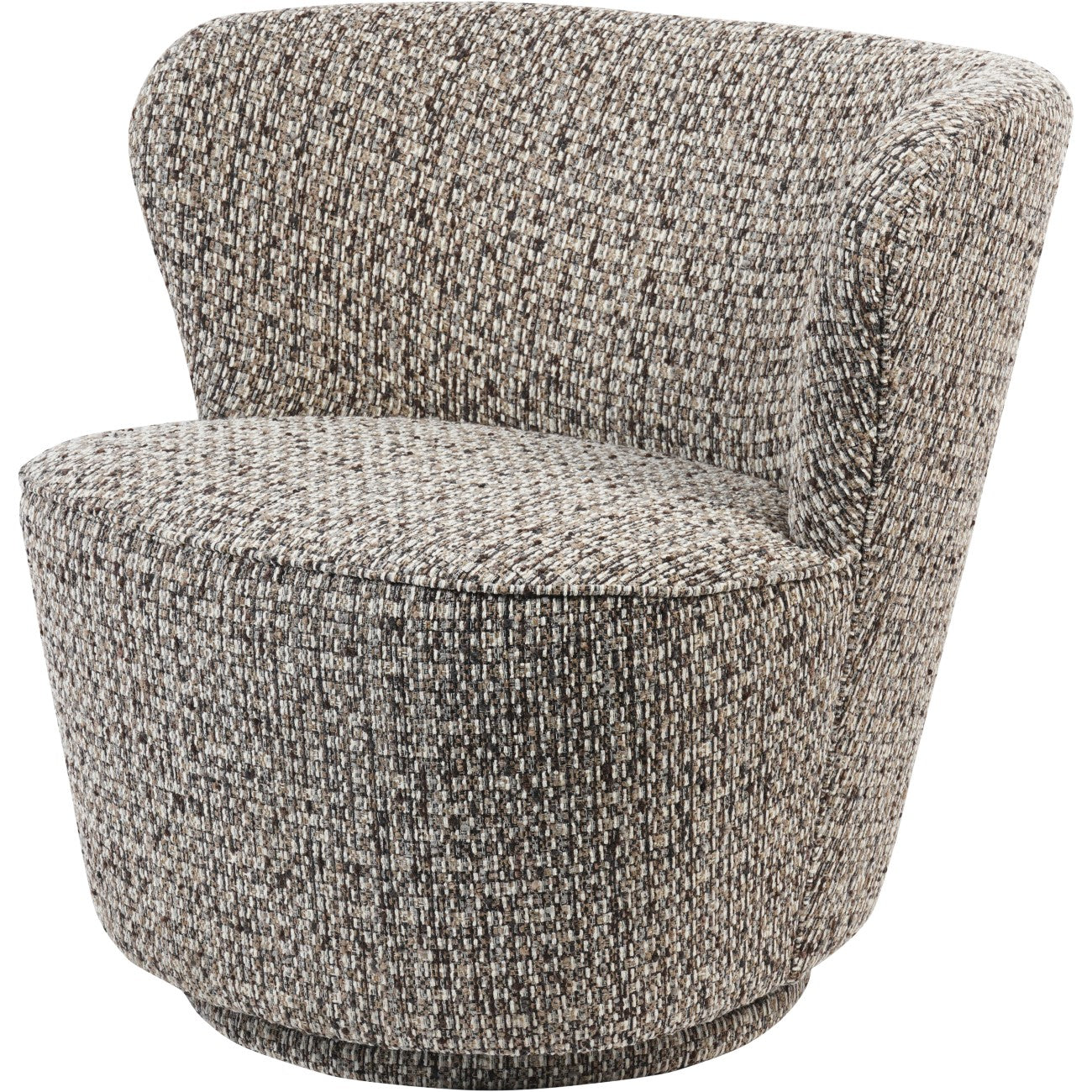 Rowley Textured Mocha Slub Swivel Chair